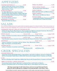 Menu – Jimmy D's Pizza Royal & Restaurant