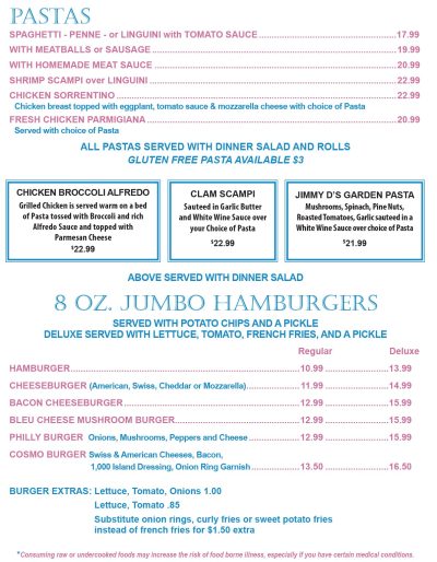 Menu – Jimmy D's Pizza Royal & Restaurant