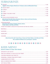 Menu – Jimmy D's Pizza Royal & Restaurant